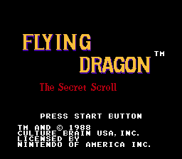Flying Dragon - The Secret Scroll (USA)|姆克游戏